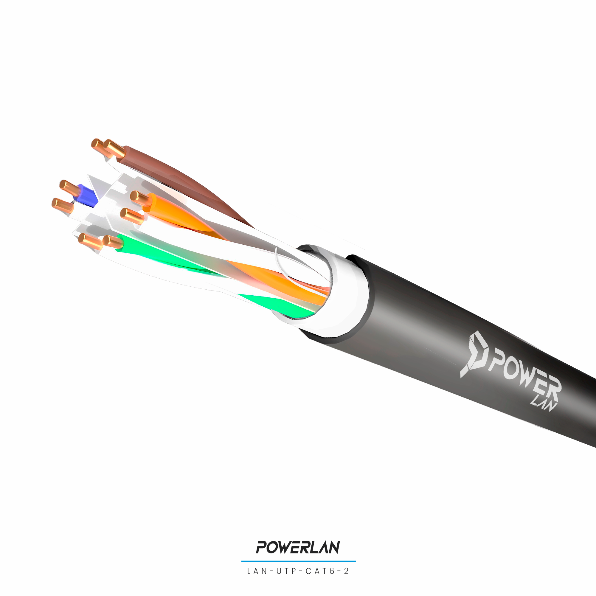 CABLE UTP CAT6 EXTERIOR DOBLE CUBIERTA 305 METROS – APP – POWERFIBER