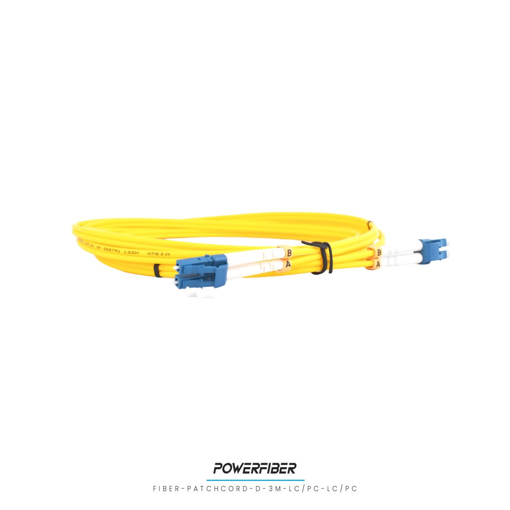 PATCHCORD DOBLE MONOMODO 3 METROS LC/PC-LC/PC – APP – POWERFIBER